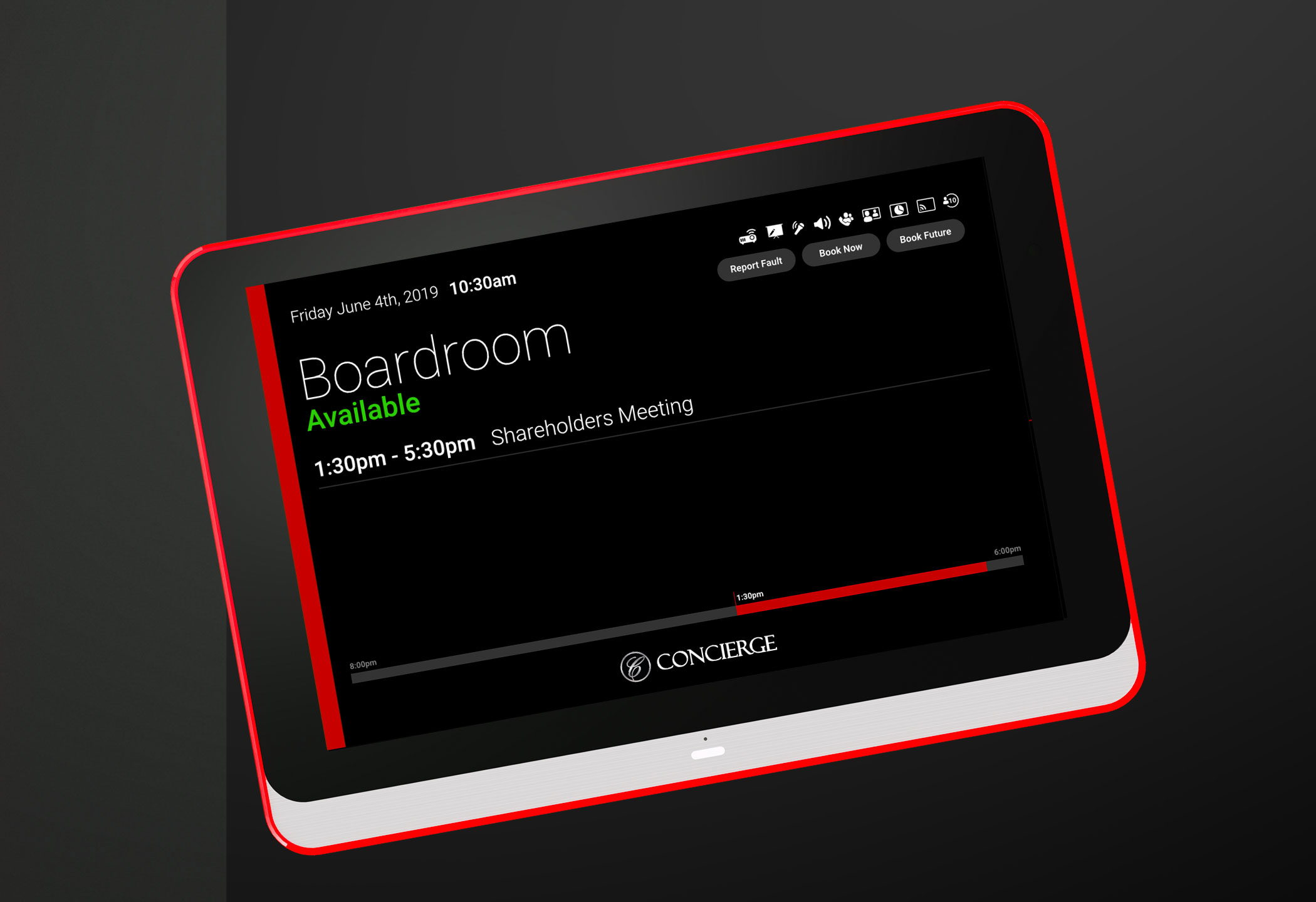 ACMG1000 - 10” NFC/RFID Booking Display - Concierge Displays